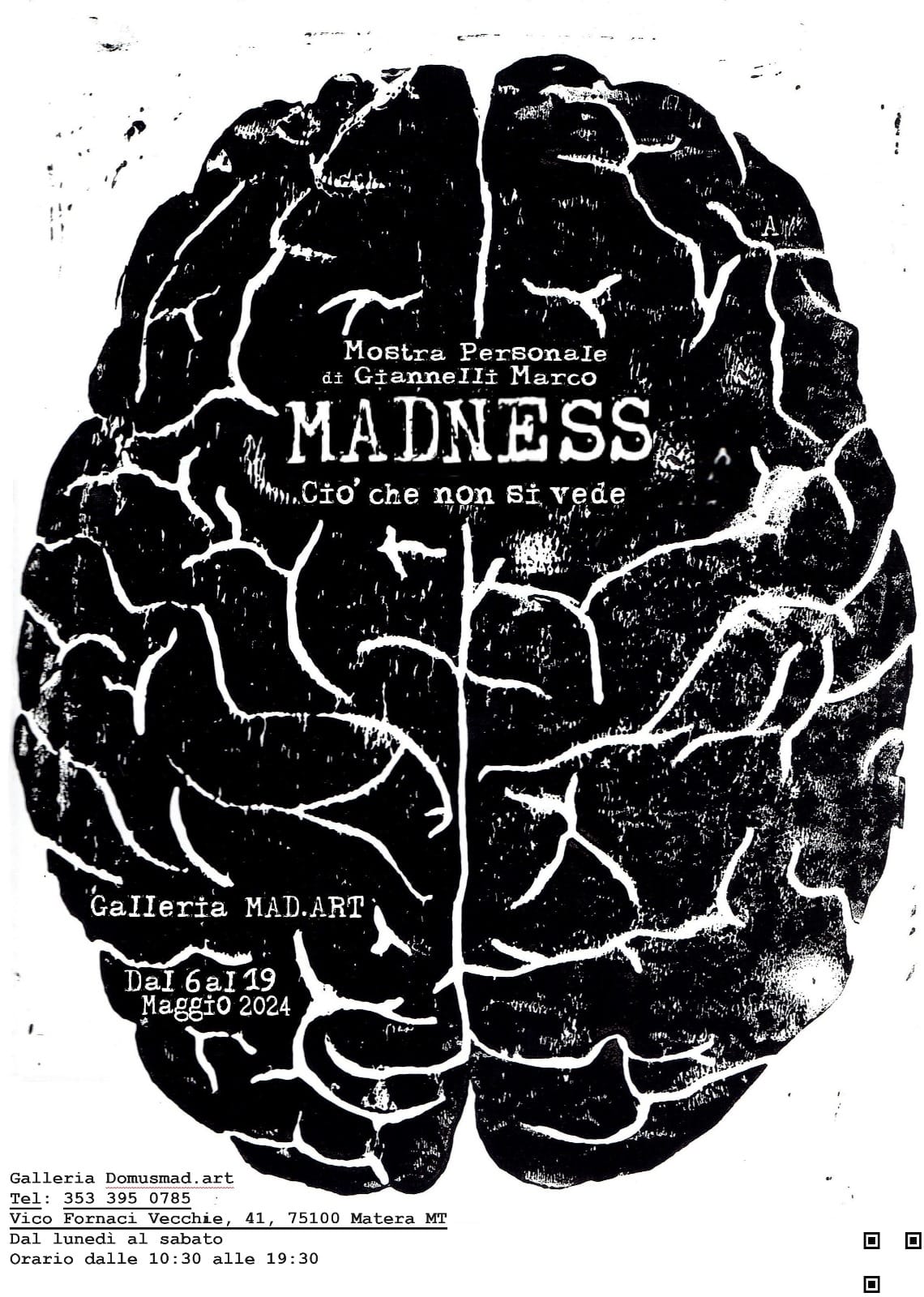 "MADNESS - Ciò che non si vede", mostra di Marco Giannelli a Matera